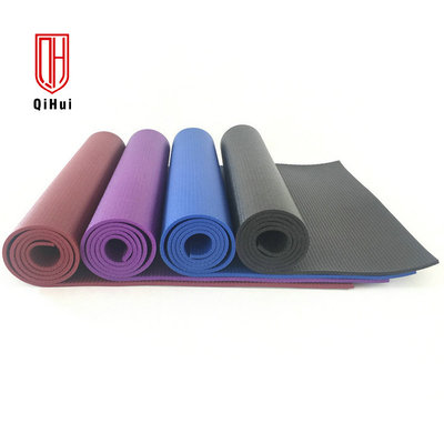 PVC Non Slip Exercise Mat Roll , Free Harmful Substances Lightweight Yoga Mat