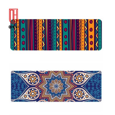 Suede yoga mat rubber flannel printed yoga mat