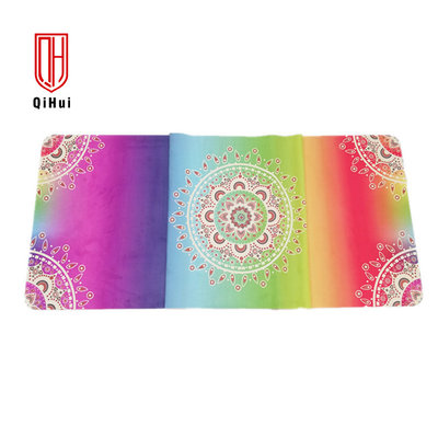 Suede yoga mat rubber flannel printed yoga mat
