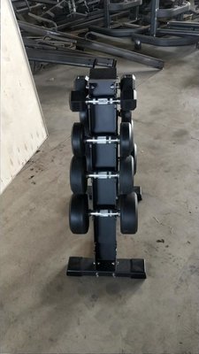 Black Solid Dumbbell Weight Stand , 2.5mm Thickness 3 Tier Dumbbell Storage Rack