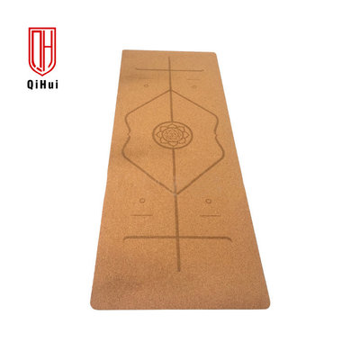 Cork Surface Anti Skid Gym Yoga Mat No Smell Indoor / Outdoor Use Portable