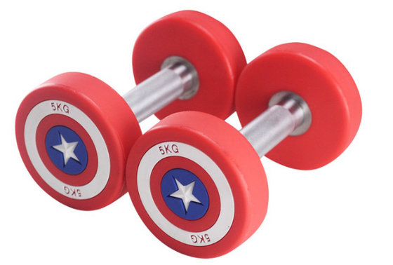Upscale CPU Wrap Fitness Gear Dumbbells , Round Head 2.5kg / 5kg Home Gym Dumbbells