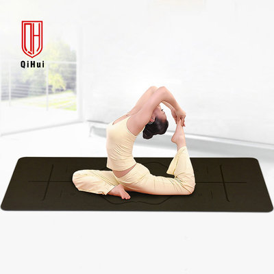 Black / Purple Non Slip Gym Yoga Mat Double Sided Harmful Substances Free