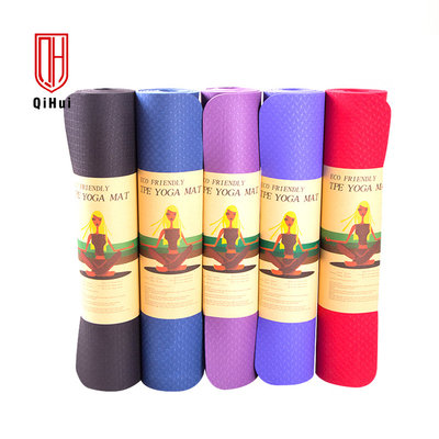 Eco Friendly Anti Slip Thick 8mm Tpe Yoga Mat Tear Resistant