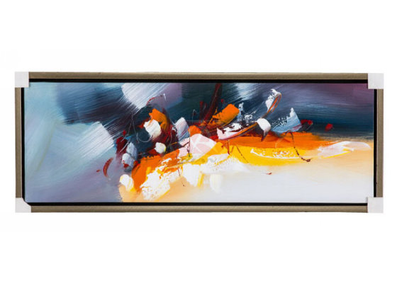 Customized Framed abstract oil painting , Colorful seascape oil painting