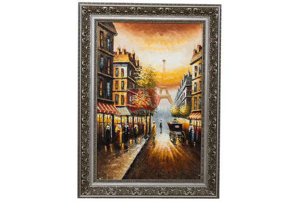 Decoration modern architecture oil painting European Street  60x80cm