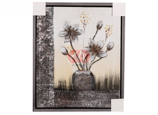 Hand-painted Oil Painting Abstract Flower Oil Painting For Bedroom Wall Decoration