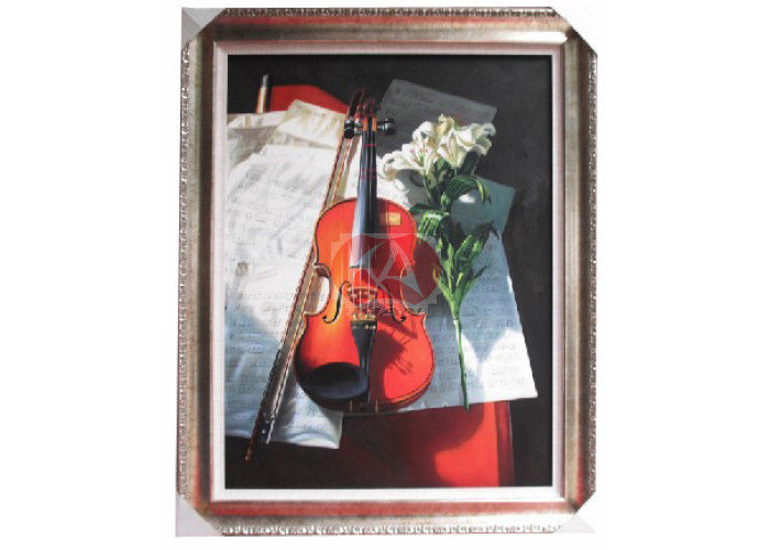 Home decorative music instrument guitar oil painting , Art Gallery Oil Paintings