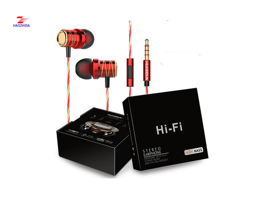 Impedance 16Ω with Metal Mircophone TPE Material HZD1811E and ring off  playing  stop and  volume control earphone supplier