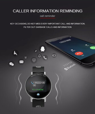 HaoZhiDa HZD1803W Black smart watch with heart rate function supplier