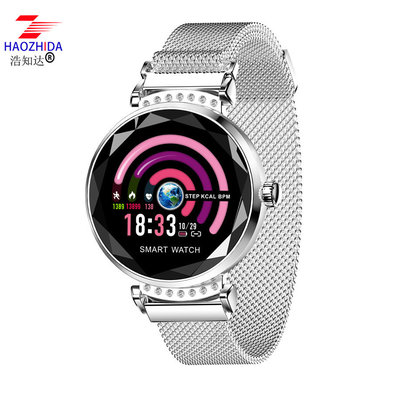 fashion round touch screen microwear h2 magnetic smart bracelet watch women ladies waterproof ip67 smartwatch h2 for gir supplier