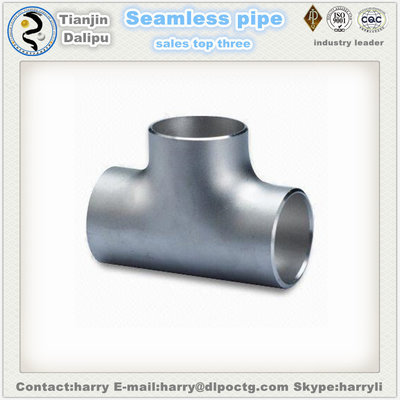 T316L Stainless Steel Long Tee Butt Weld Connection Type Sanitary Tube Fittings tee