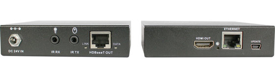 Black UHD HDMI Extender DVI Compliance With Metal Enclosure Housing