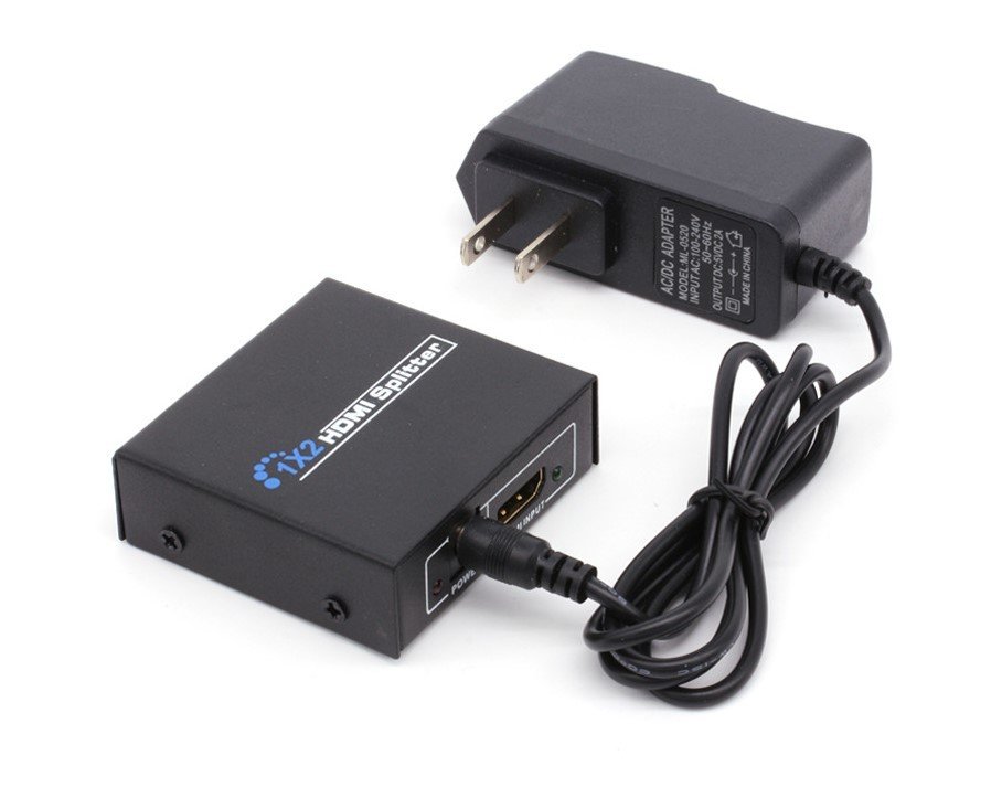 5V 1A 1x2 HDMI Distribution Amplifier Booster Video Splitter 4K UHD Scaler w/EDID