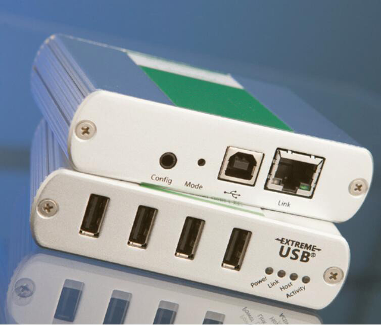 4 Port USB 2.0 Gigabit Ethernet Kvm Extender , Digital Kvm Extender For Remote Storage