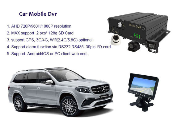 Surveillance SD Card Mobile DVR 4 Channel Car Dvr Recorder With G Sensor