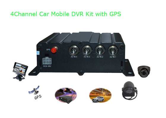 Anti - High Temperature Automotive DVR H 264 4CH GPS Location Tracking