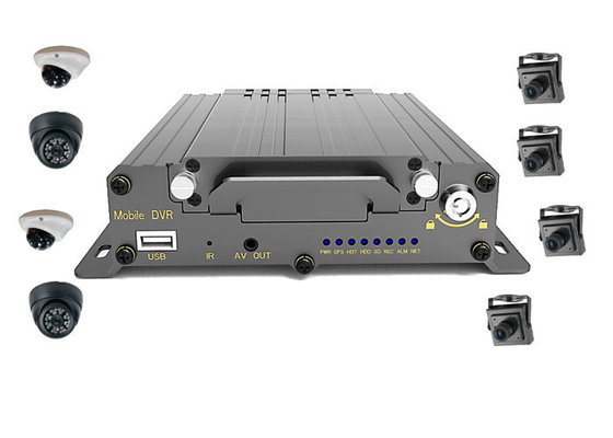 HDD SD card mixed 8 Channel Mobile DVR Recorder With H.264 High Profile Compression GPS 3G G-sensor