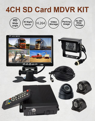 7 Inch MDVR Monitor Mobile DVR Camera Systems With GPS 3G / Free Software