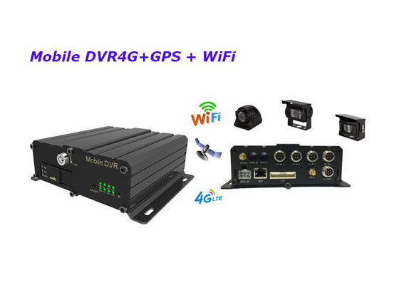 4CH 720P Dual Storage SD Card Mobile DVR Vehicle Security System For Truck