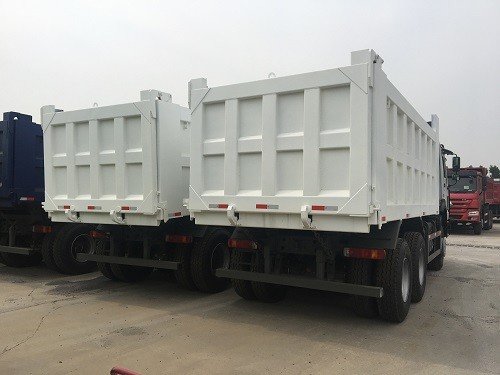 Caminhão basculante pesado branco com 336hp padrão de emissão do Euro Ii toda a movimentação da roda