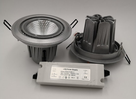 38w 4000lm 150mm Gimbal Led Downlight 24 Degree Recessed External Driver 6000K