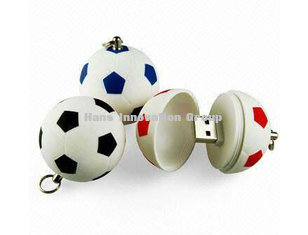 China Football shape plastic USB disk with ring dp309 supplier