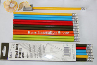 China HB wooden pencil with eraser and colarful wooden pencil PEN2004 supplier