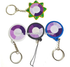 China 2017 round shape PVC UV tester uv meter keychain supplier