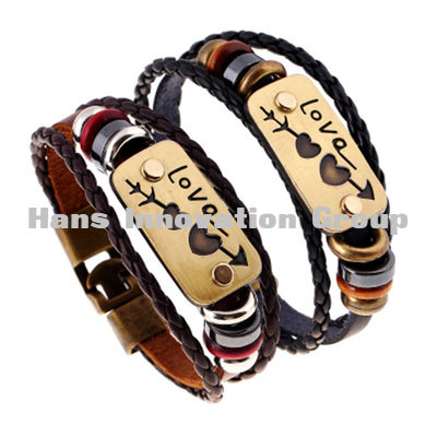 Top sale good quality wide alloy braided bracelet wholesale supplier