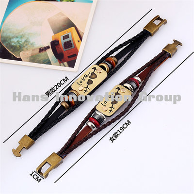Top sale good quality wide alloy braided bracelet wholesale supplier