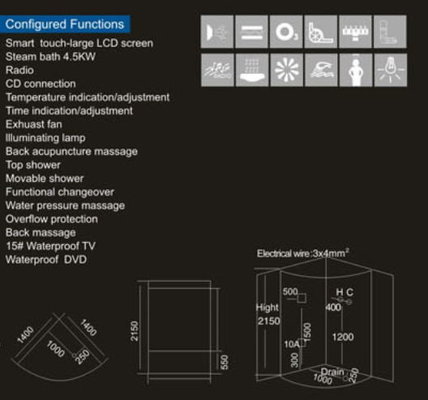 RZ-AT-GT9050 STEAM ROOM TV-DVD