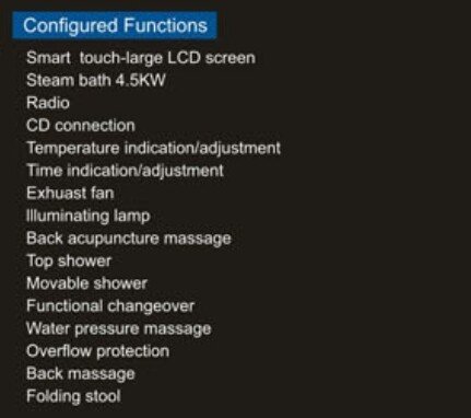 RZ-AT-G0908 STEAM ROOM