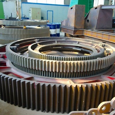 Large diameter casting steel ring gear for ball mill/rotary kiln