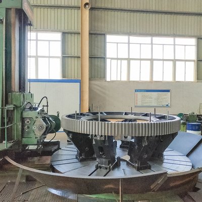 Large diameter casting steel ring gear for ball mill/rotary kiln