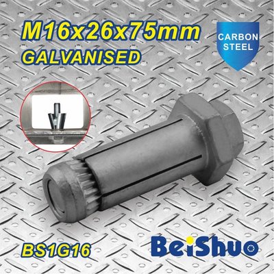 M16 Carbon steel  Zinc plated Hot dip Galanised Expansion threading Machine Anchor Bolt supplier