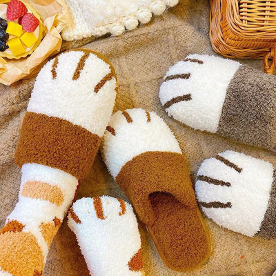 Wholesale Cartoon animal slippers cute non-slip household shoes Autumn winter Lovely cat warm comfortable slippers