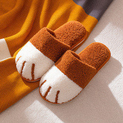 Wholesale Cartoon animal slippers cute non-slip household shoes Autumn winter Lovely cat warm comfortable slippers