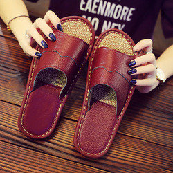 Breathable Waterproof  Men Cozy Slippers Indoor Linen Summer Non Slip