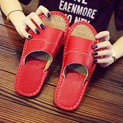 Breathable Waterproof  Men Cozy Slippers Indoor Linen Summer Non Slip