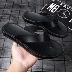 Wholesale 2022 new design summer beach sandals men cork sole solid color flip flop Men slippers in stock