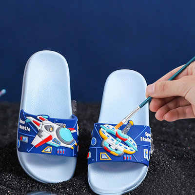 Cheerful Painting Children Slipper Shoes Summer Cozy  Non Slip