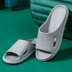 Best price wholesale fashion home slippers Men solid color indoor thick bottom non-slip couple summer sandals women