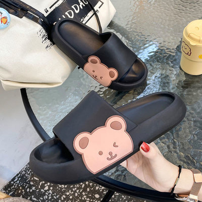 New style fashion trend cute bear cartoon summer sandals women soft sole non-slip slippers home indoor shoes wholesale