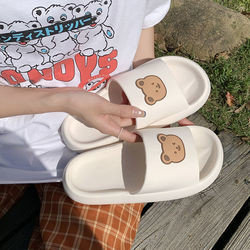 New style fashion trend cute bear cartoon summer sandals women soft sole non-slip slippers home indoor shoes wholesale