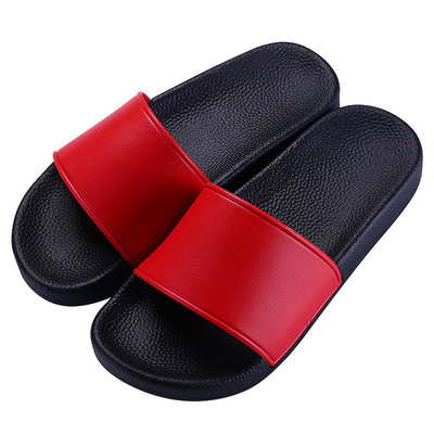 Breathable Men Slippers Pattern Solid Color PVC Material Non Slip Men Slippers