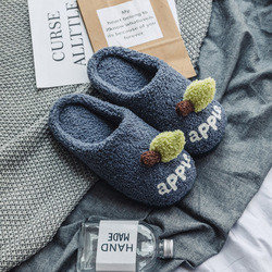 Winter Women plush Slippers Cute Fruit Warm Slippers Woman Indoor Home Flat Slides fruit winter sandals