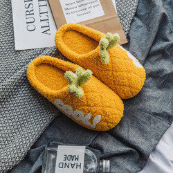 Winter Women plush Slippers Cute Fruit Warm Slippers Woman Indoor Home Flat Slides fruit winter sandals
