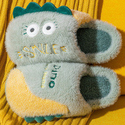 Hot selling cute cartoon factory price bedroom slippers closed toe warm soft plush Winter women home indoor shoes