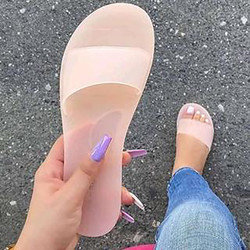 Jelly Sandals Custom 2022 Women Bath casual shoes Summer fashion ladies transparent Flat Slippers in stock